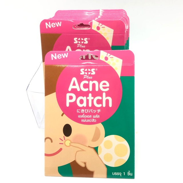SOS plus acne patch แผ่นแปะสิว 1 ซอง มี 18 ชิ้น แผ่นซับสิว ...